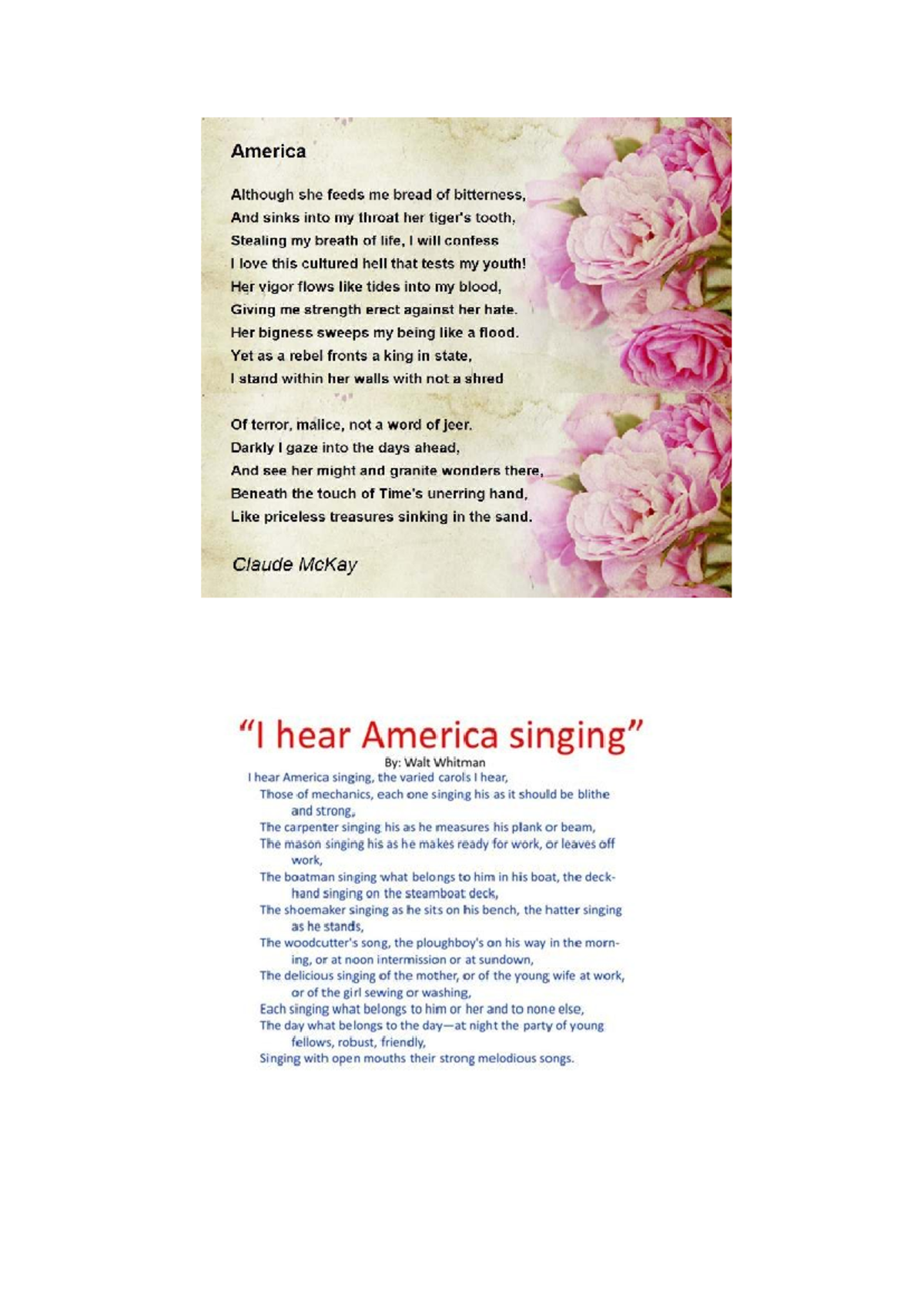 2 Poems on the American Dream: A Comparative Analysis - Studocu