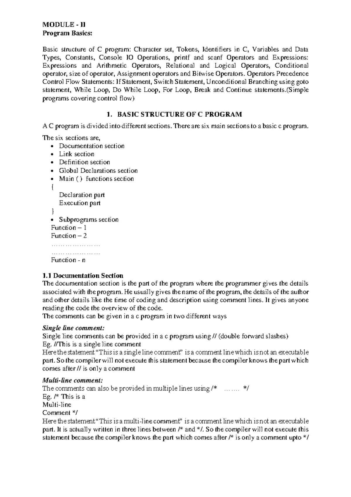 C-handbook - Aktu Notes - Table of Contents Preface The C Handbook ...