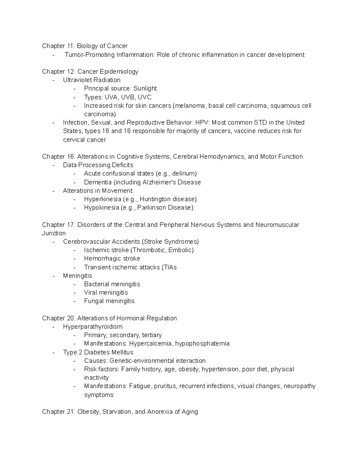 Patho Final Study Guide Chapter 11 Biology Of Cancer Tumor