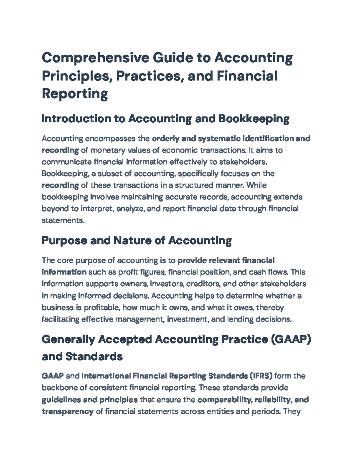 Comprehensive Guide to Accounting Principles & Practices (ACC 101 ...