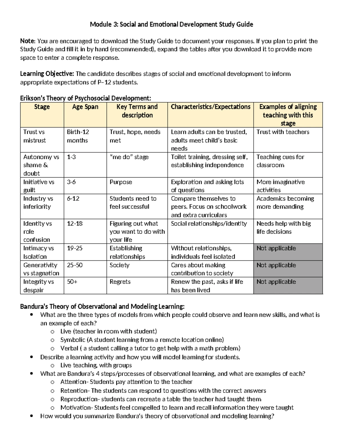 EDU 202: Module 5 Questions on Barriers to Student Learning and ...