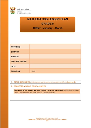 Grade 8 Maths Investigation Term2 Corrected - Grade 8 Mathematics ...
