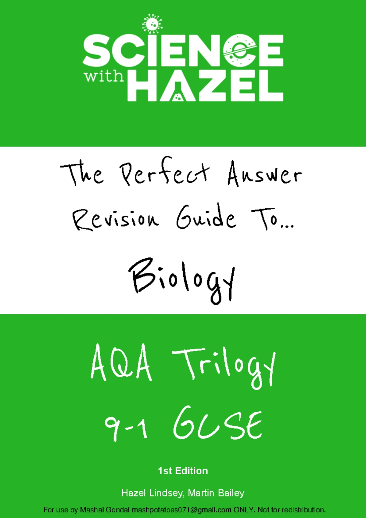 Caie igcse biology 0610 theory v1 - ZNOTES SUMMARIZED NOTES ON THE ...
