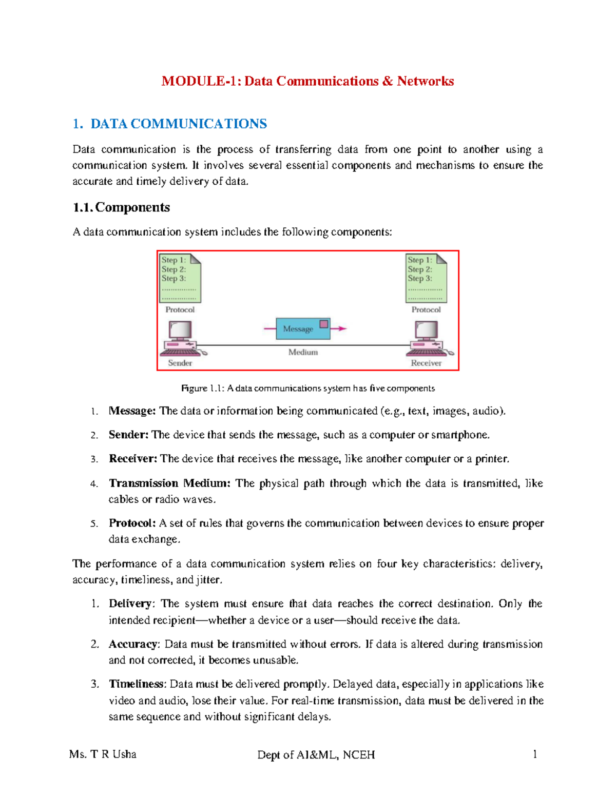 BCS502 Data Communications Networks: Key Concepts and Components - Studocu