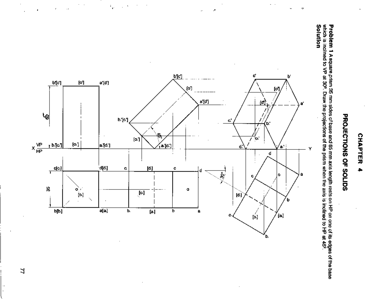 VTU CH 04 Projections of Solids: Square & Pentagonal Prisms - Studocu