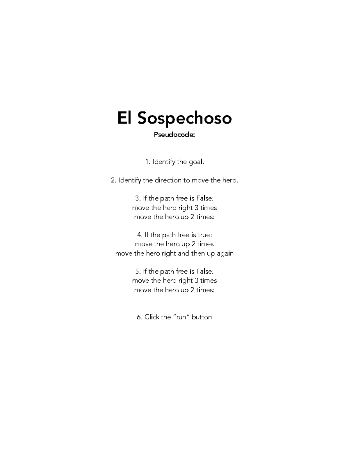 Tecnología - Technology - El Sospechoso Pseudocode: Identify the goal ...