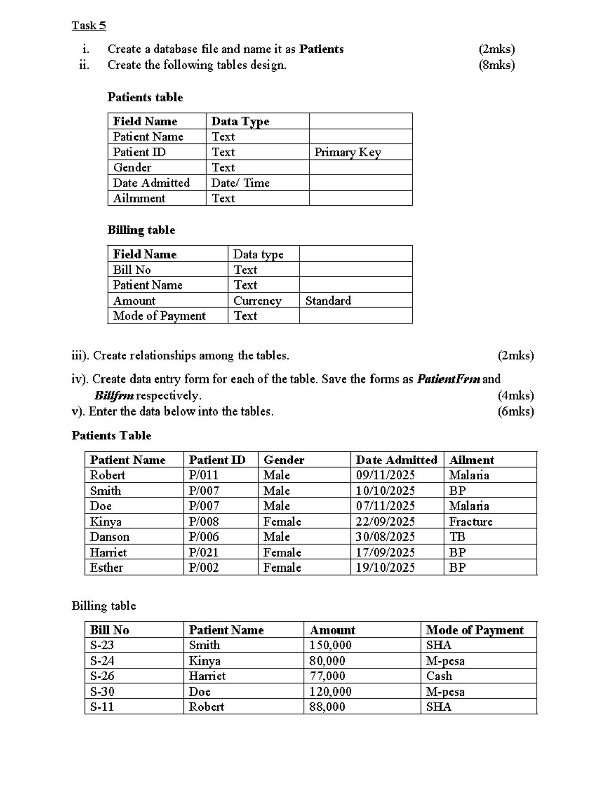 Access Database Design Task 5 & 6 (Beginner's Guide) - Studocu