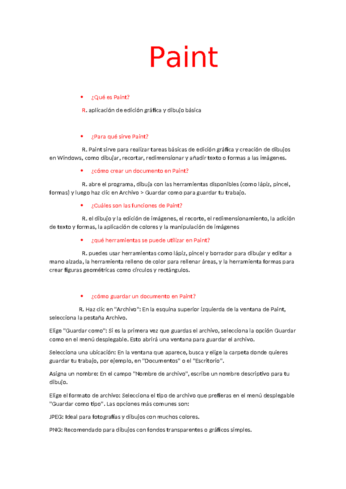 Inbestigación sobre Paint: Edición Gráfica y Dibujo Básico - Studocu