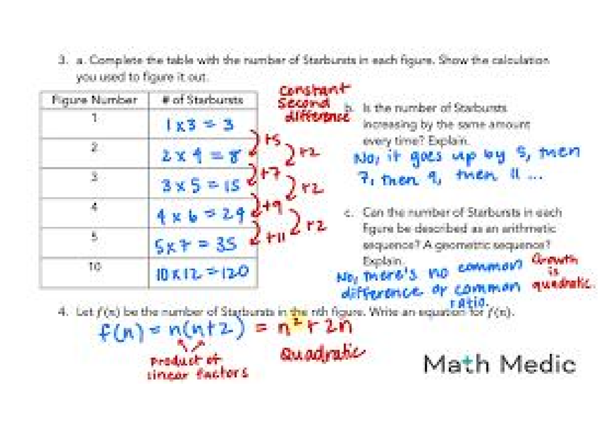 Images - Math Answer key - 3. a. Complete the table with the number of ...