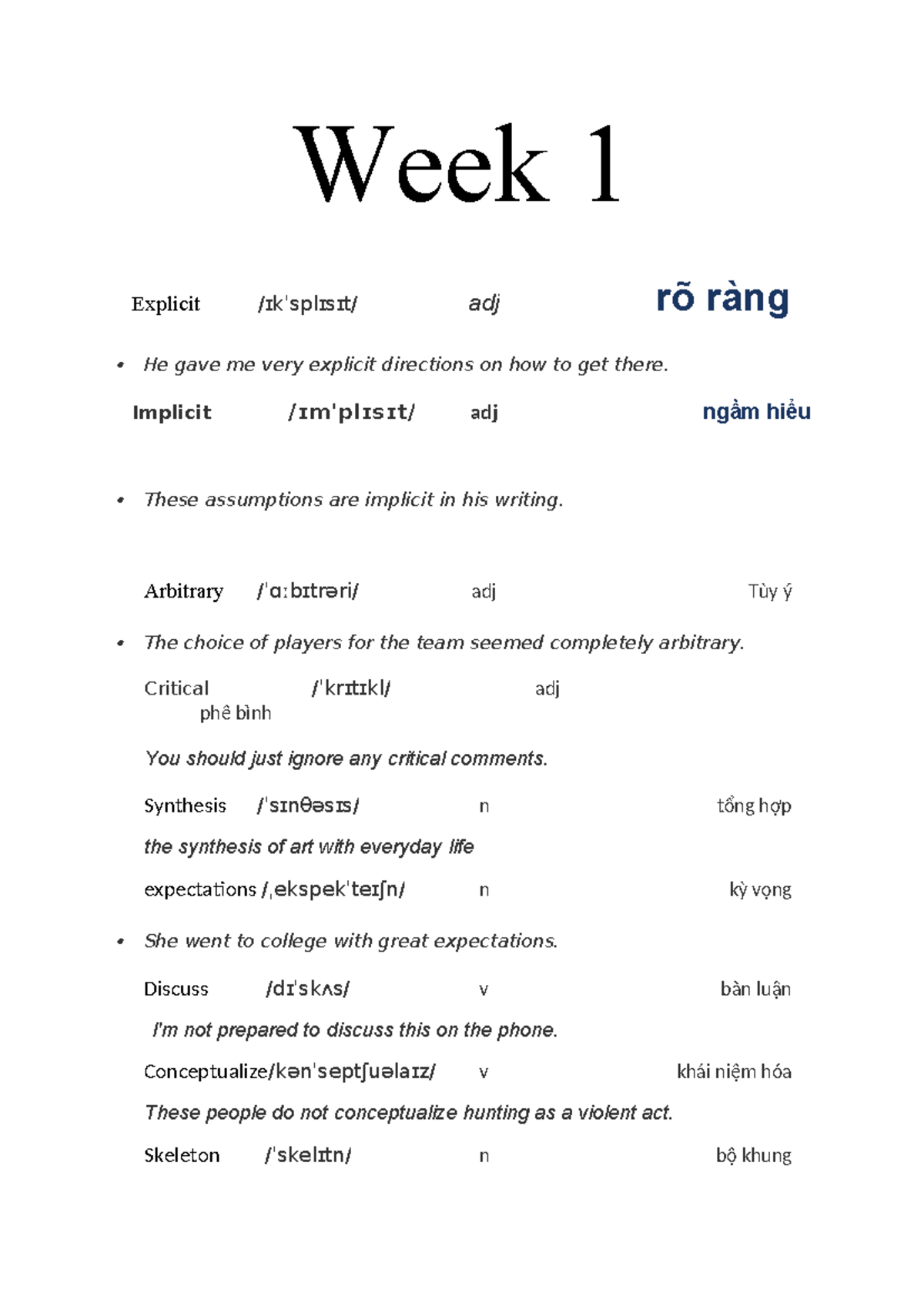 Week 1 - AVCNCNTP Vocabulary and Concepts Overview - Studocu