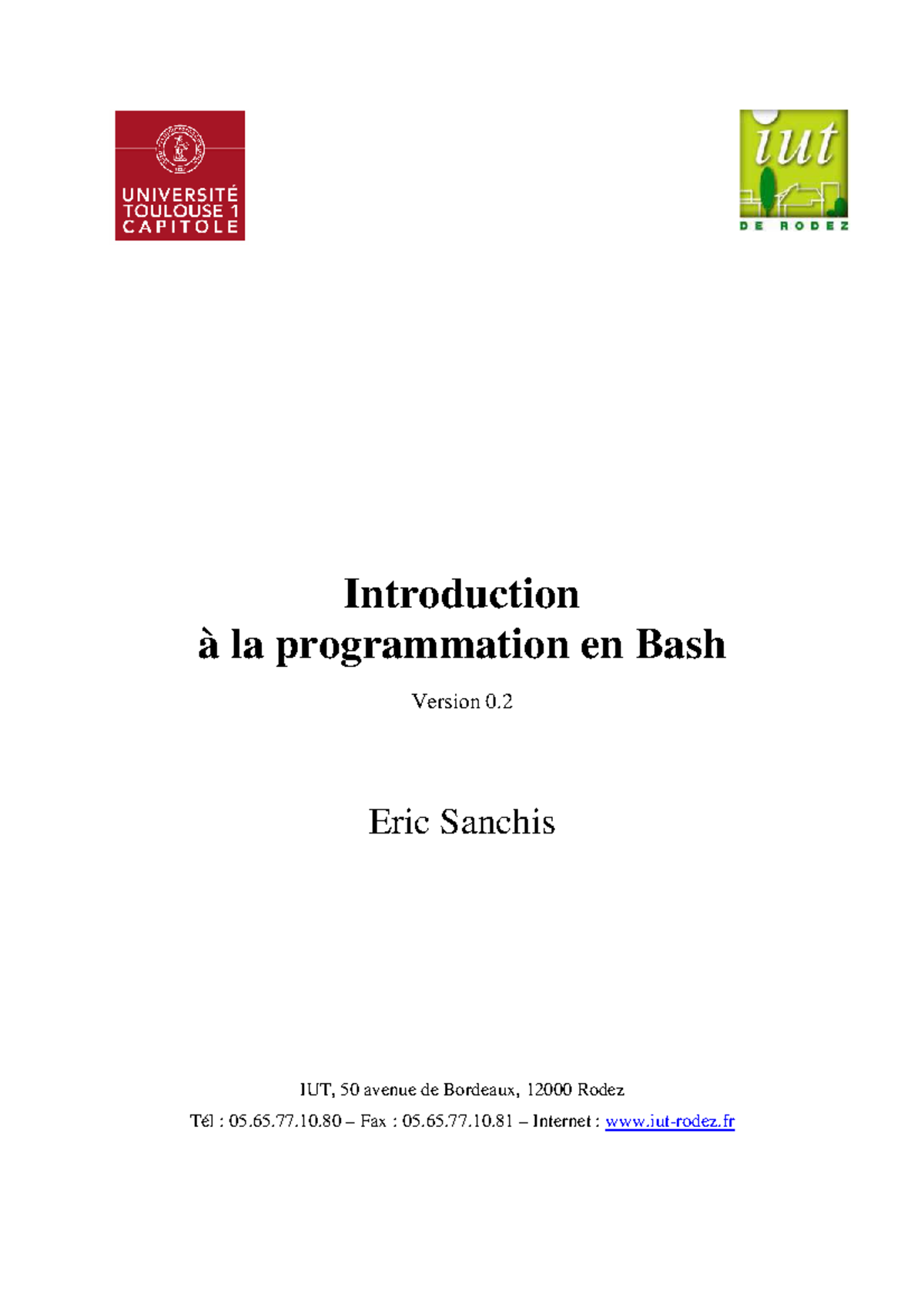 Introduction à la Programmation en Bash - Version 0.2 - Studocu