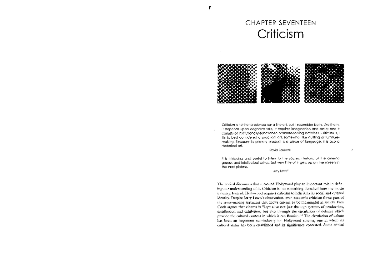 MALT 101: Chapter 17 - Understanding Film Criticism and Its Evolution ...