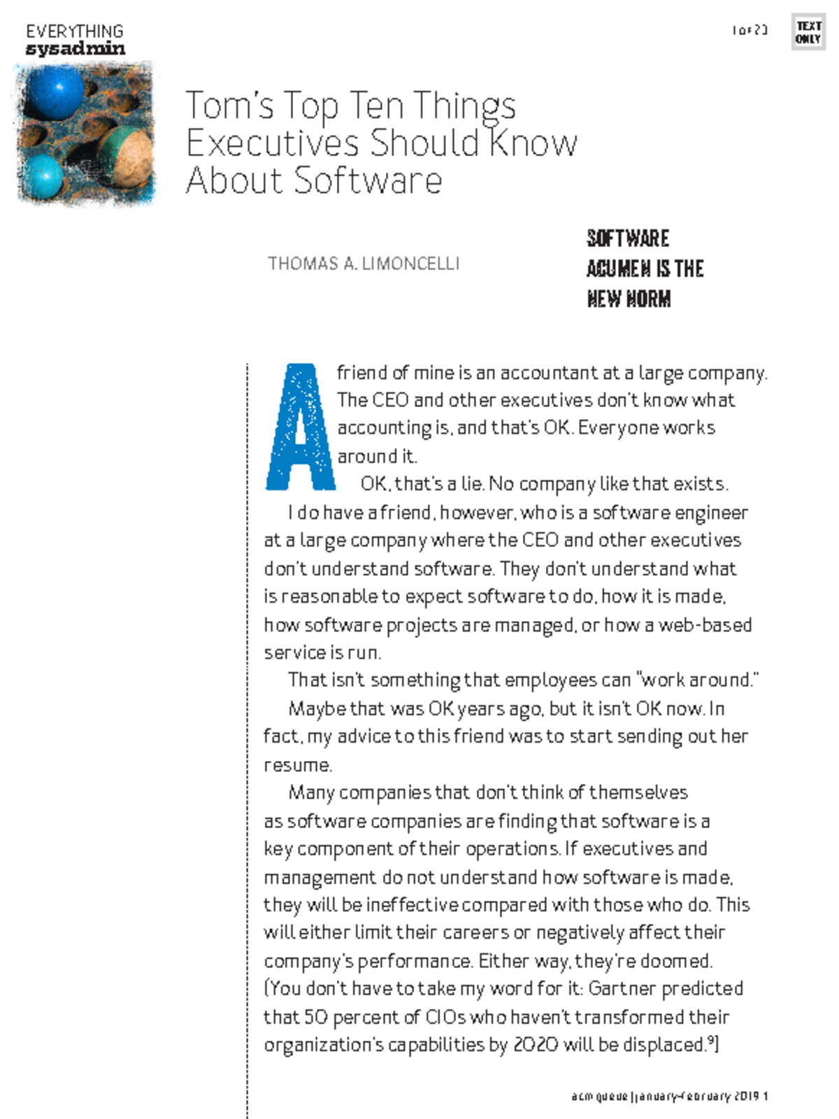 Limoncelli 2019 - der var - A friend of mine is an accountant at a ...