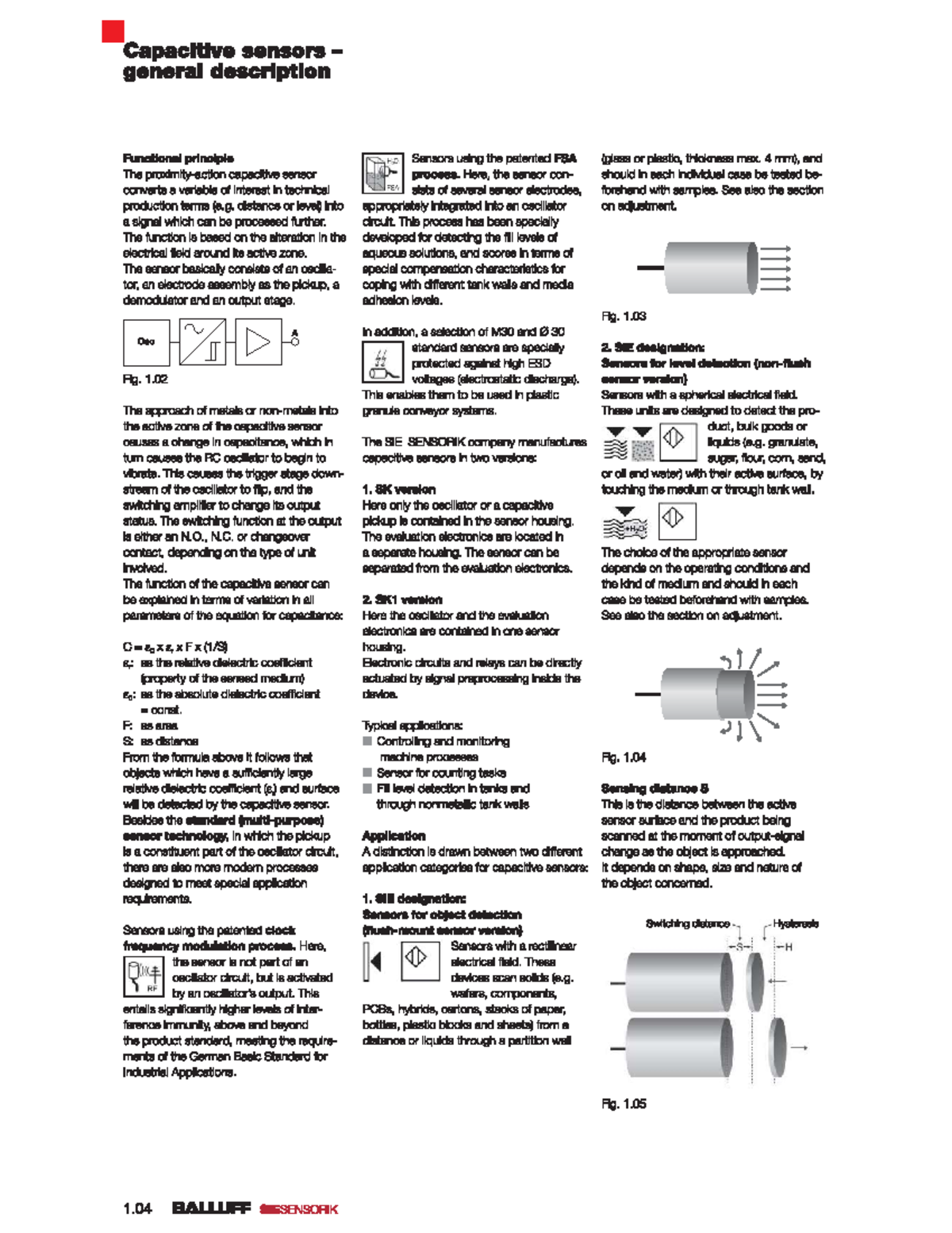 Capacitive Sensors Overview and Functional Principles (SK1-8-M18-PBS ...