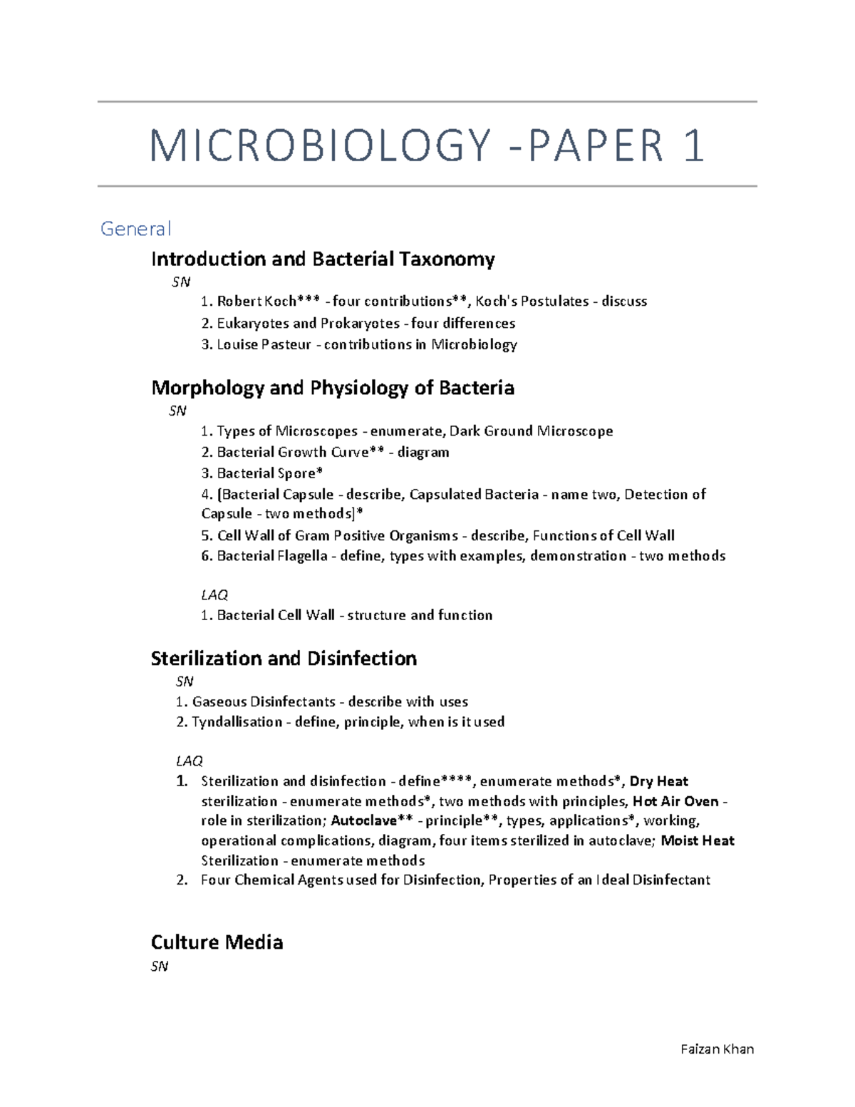 Microbiology 2nd MBBS IMP - Comprehensive Study Notes for Exams - Studocu