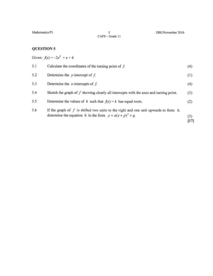 Maths Gr10 Exam P1 Q's by Topic - MATHEMATICS P PAST PAPER QUESTIONS ...