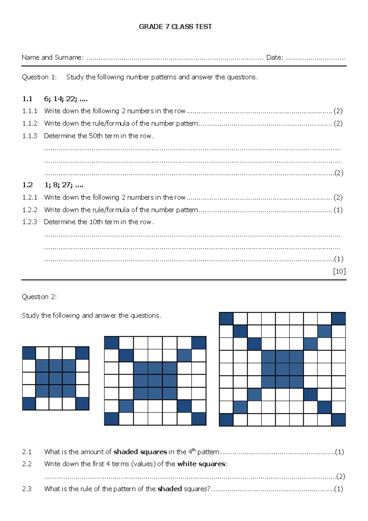 Grade 7 EMS T2 2017: Financial Literacy and Accounting Concepts - Studocu