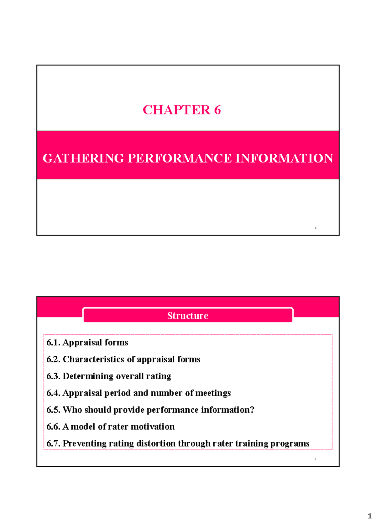 CHAPTER 6: GATHERING PERFORMANCE INFORMATION - Key Components and ...