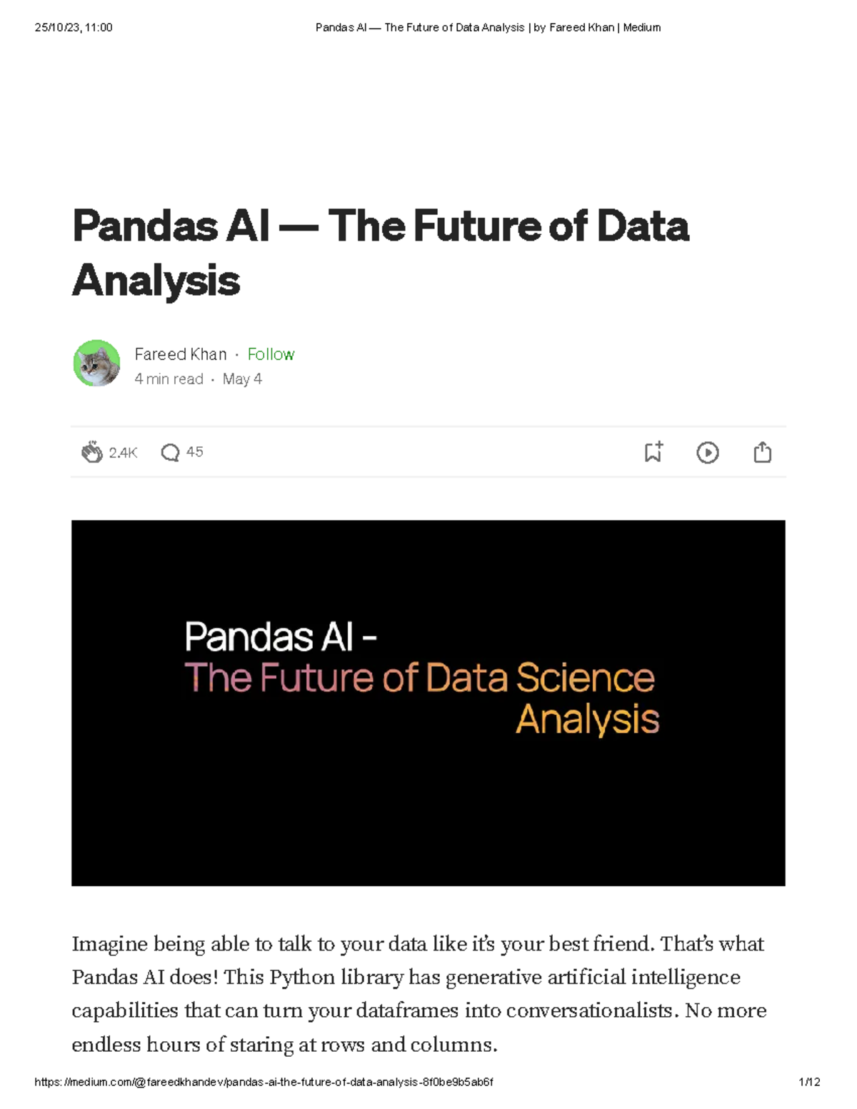 Pandas AI — The Future of Data Analysis - Pandas AI — The Future of ...