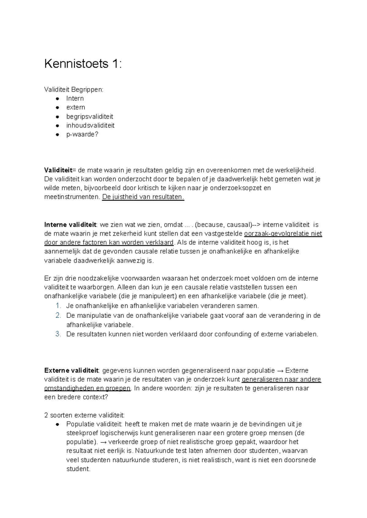 Validiteit in Onderzoek: Externe en Interne Aspecten Samengevat ...