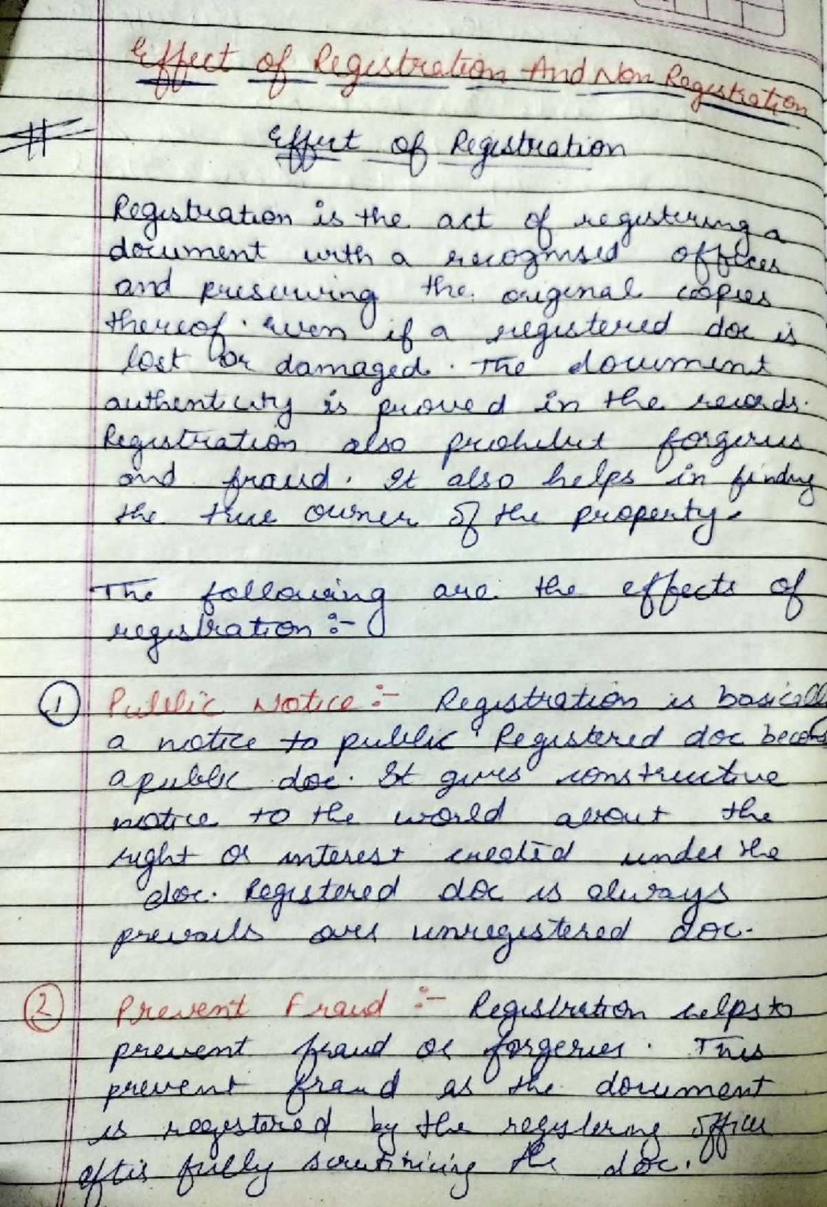 Effect of registration and non registration - effect of Registration ...