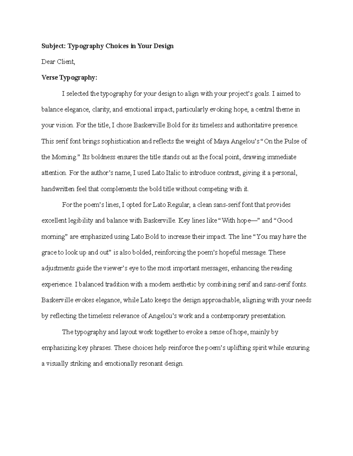 GRA 205 Module Four Activity: Effective Typography Choices in Design ...