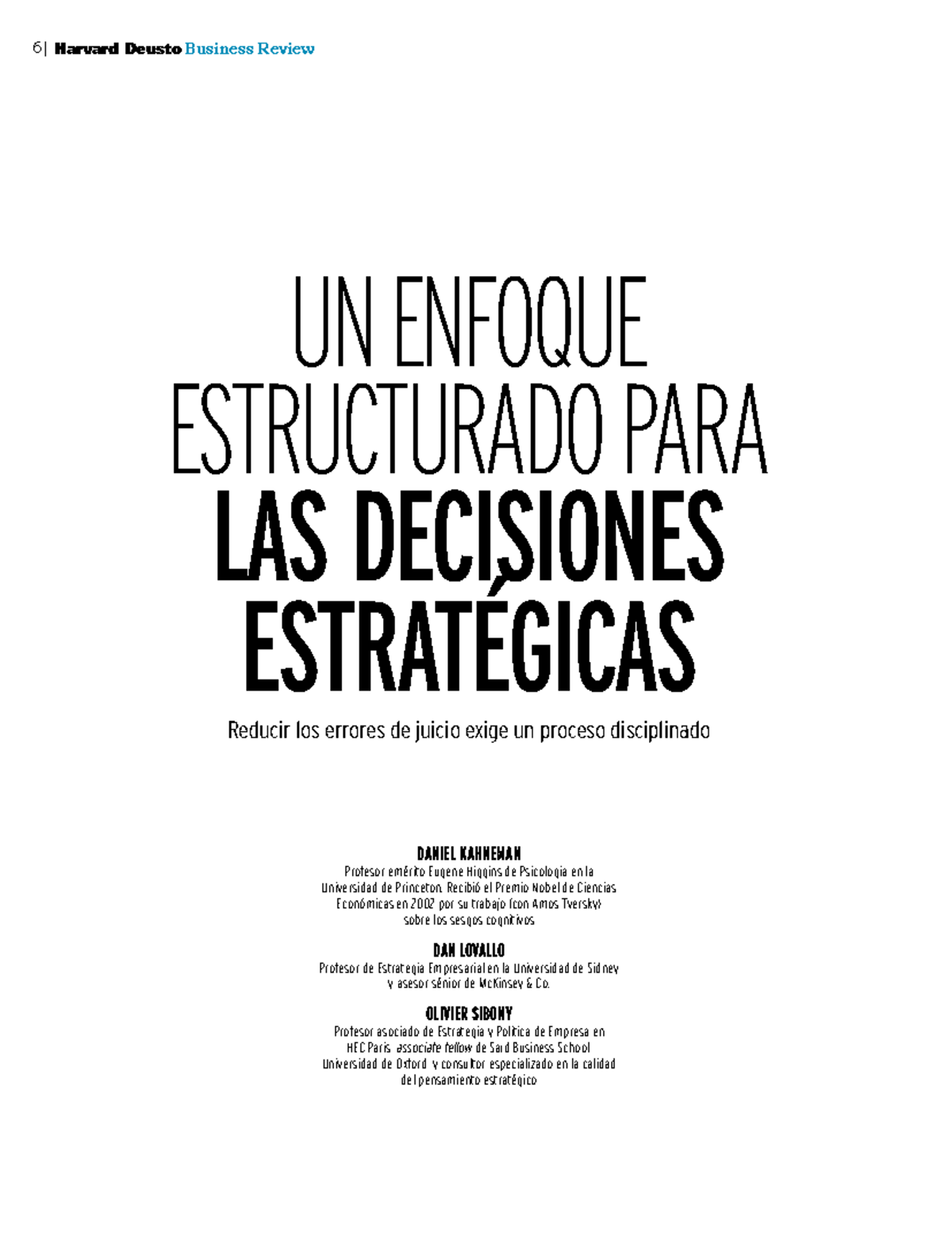 U0: Proceso Estructurado para Decisiones Estratégicas Efectivas - Studocu