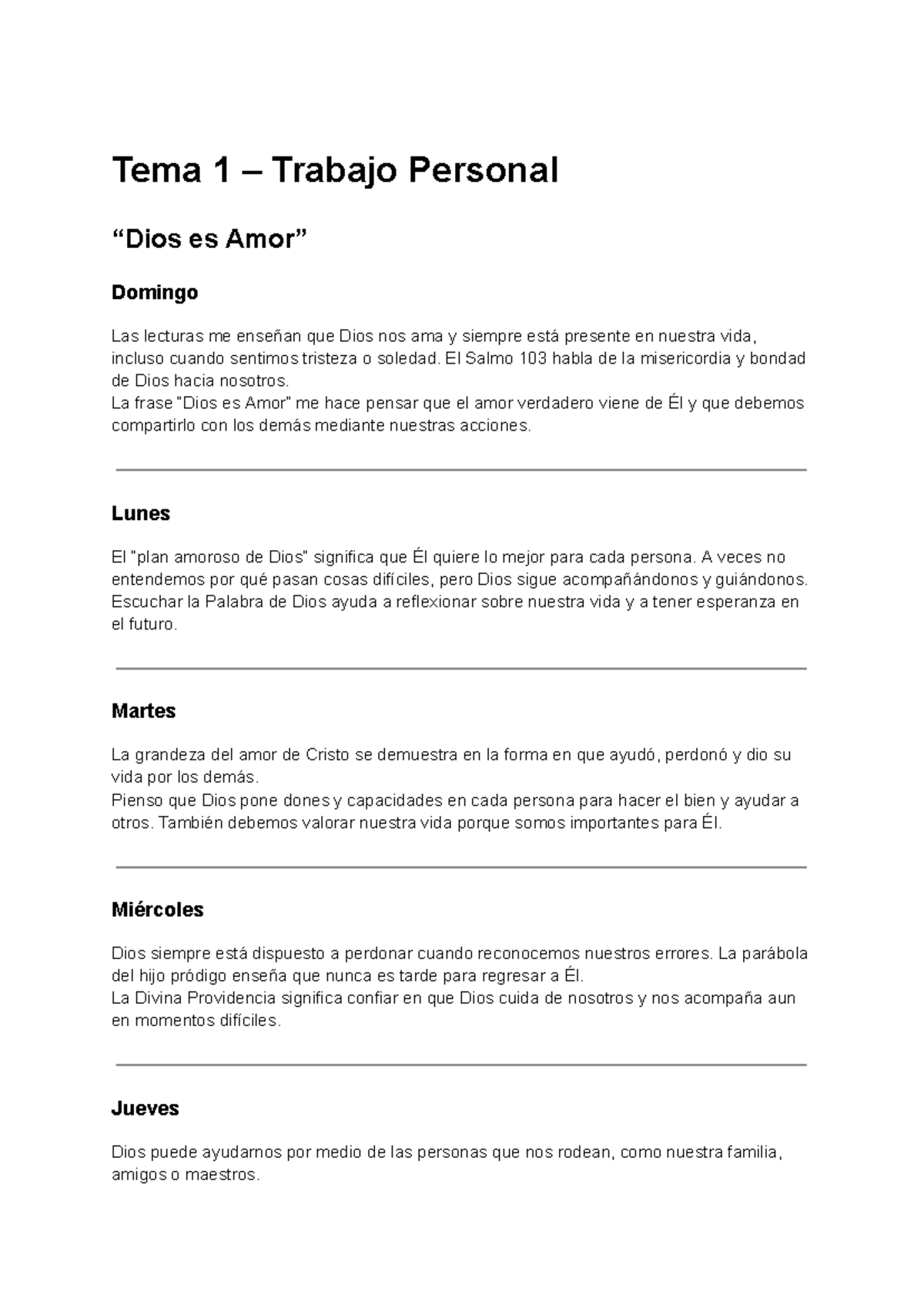 Tema 1-10: Reflexiones sobre Renovación y Fe Carismática - Studocu