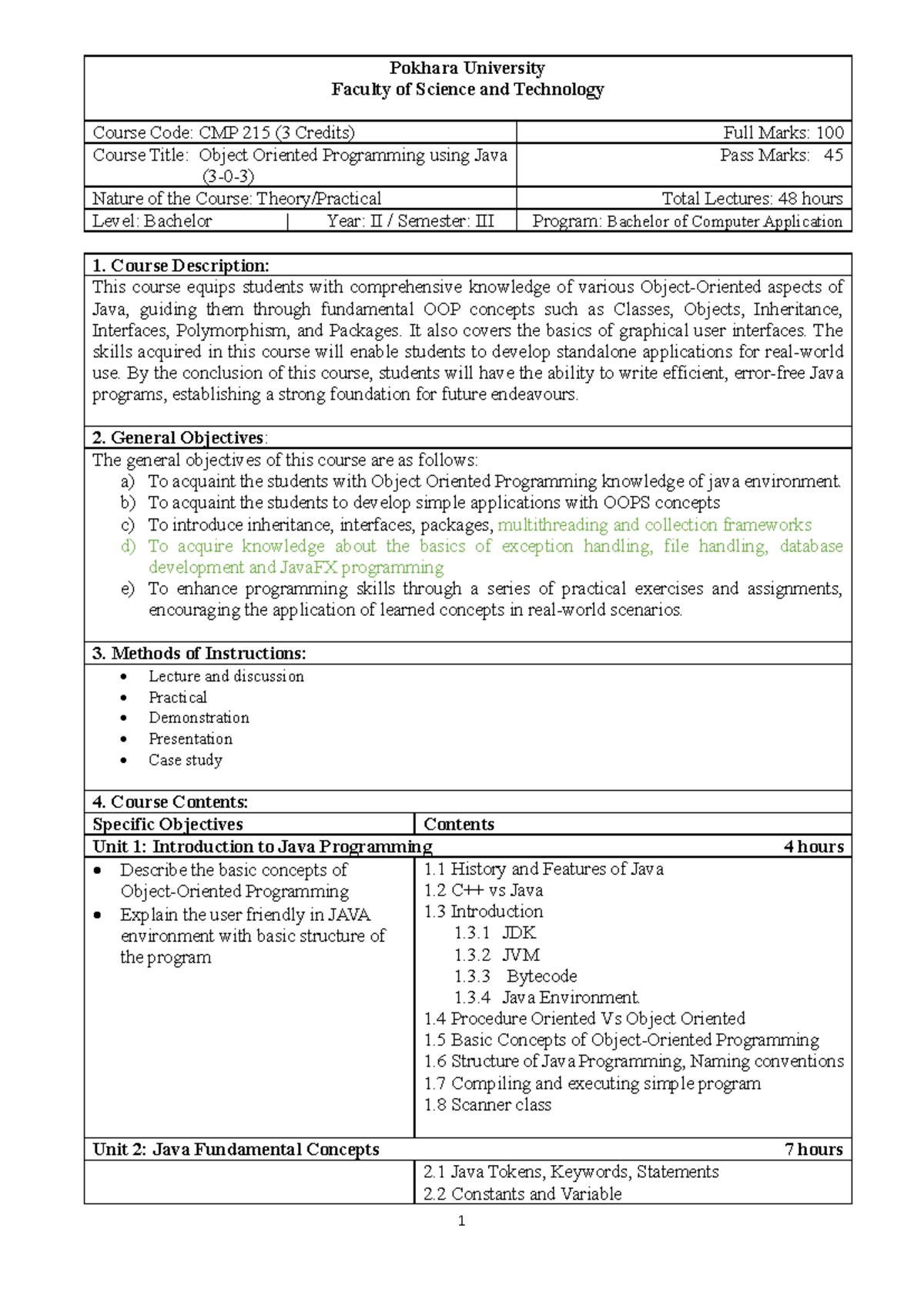 CMP 215 Final Exam Study Guide: Object Oriented Programming in Java ...