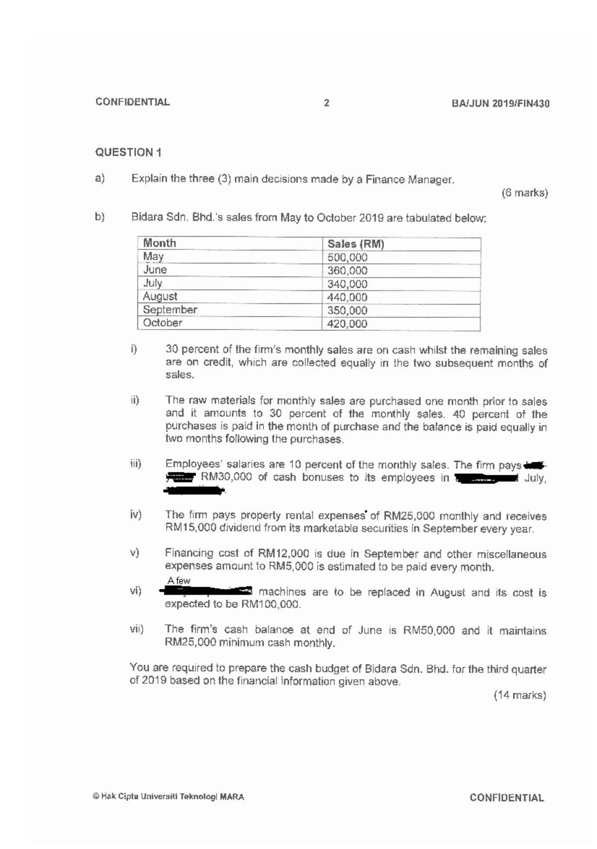 Exercise 1 - Past Year Exam Paper Questions Analysis - Studocu