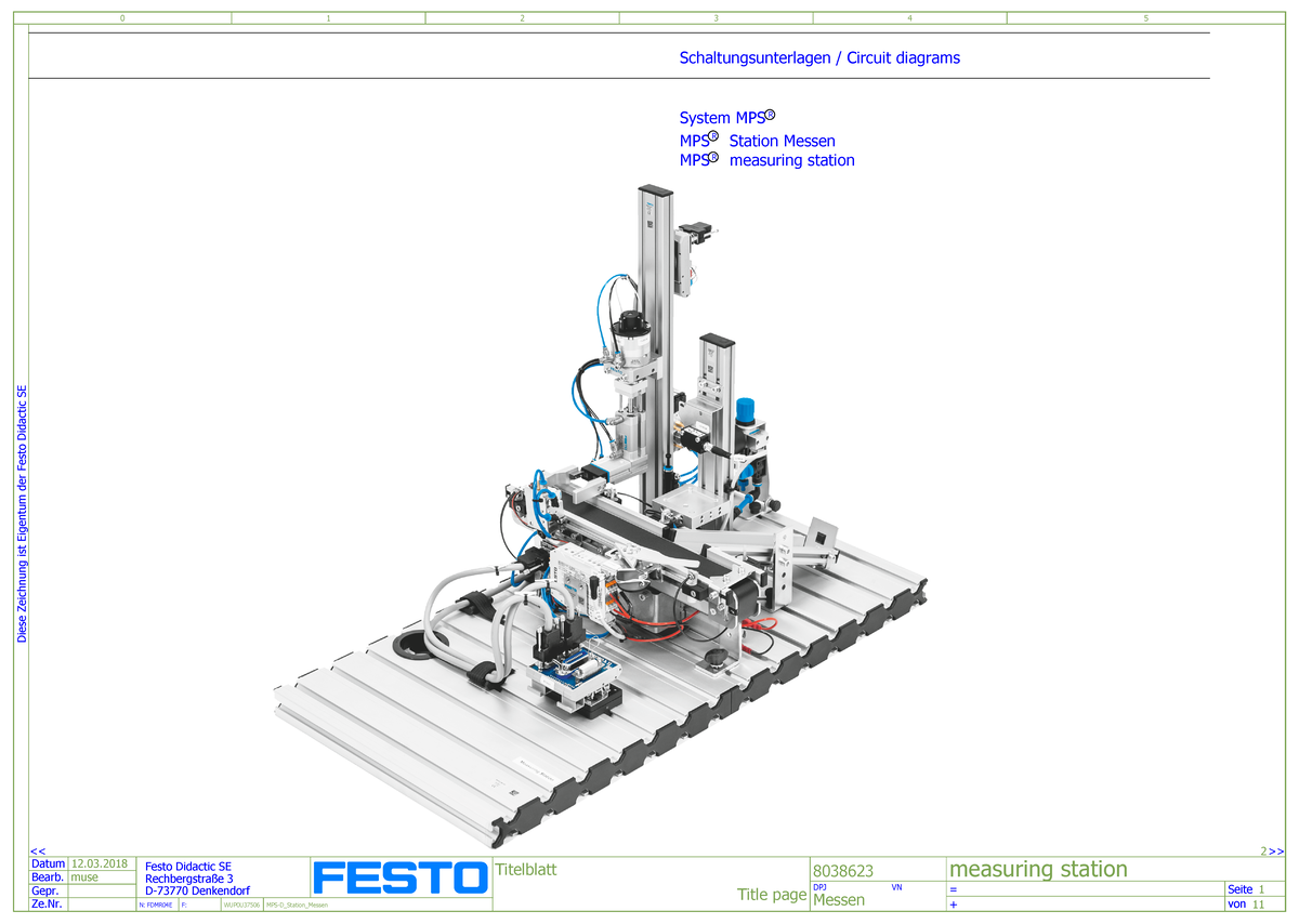 Circuit Diagrams 6 - 123 - Diese Zeichnung ist Eigentum der Festo ...