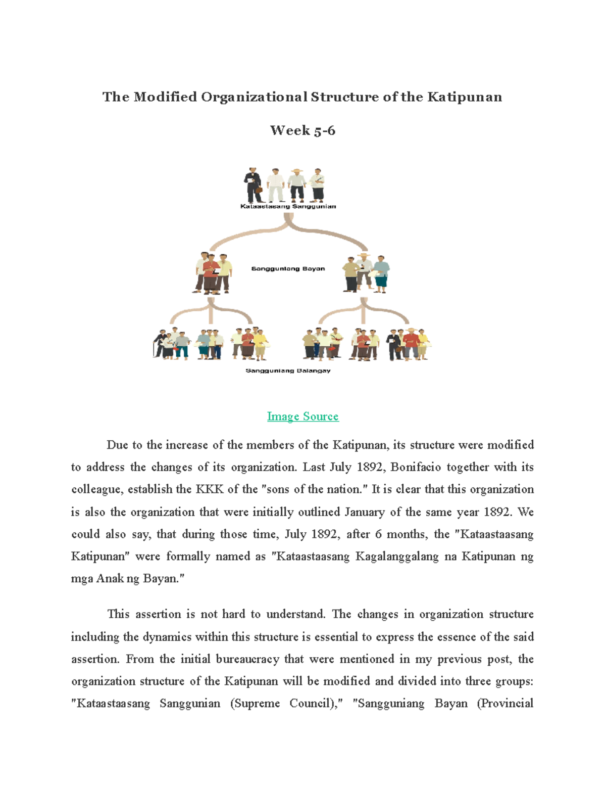 The Revised Org Structure of the Katipunan: Changes & Impacts - Studocu