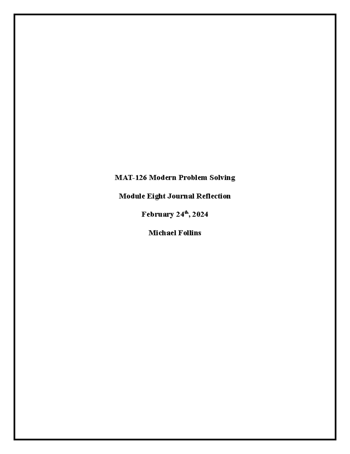 MAT126 Module 8 Journal Reflection on Data Analysis & Resources - Studocu
