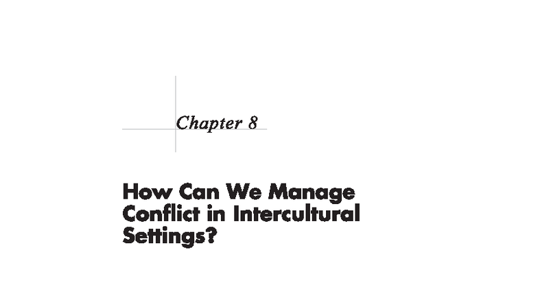 Cultural Perspectives on Conflict Management in Intercultural Settings ...