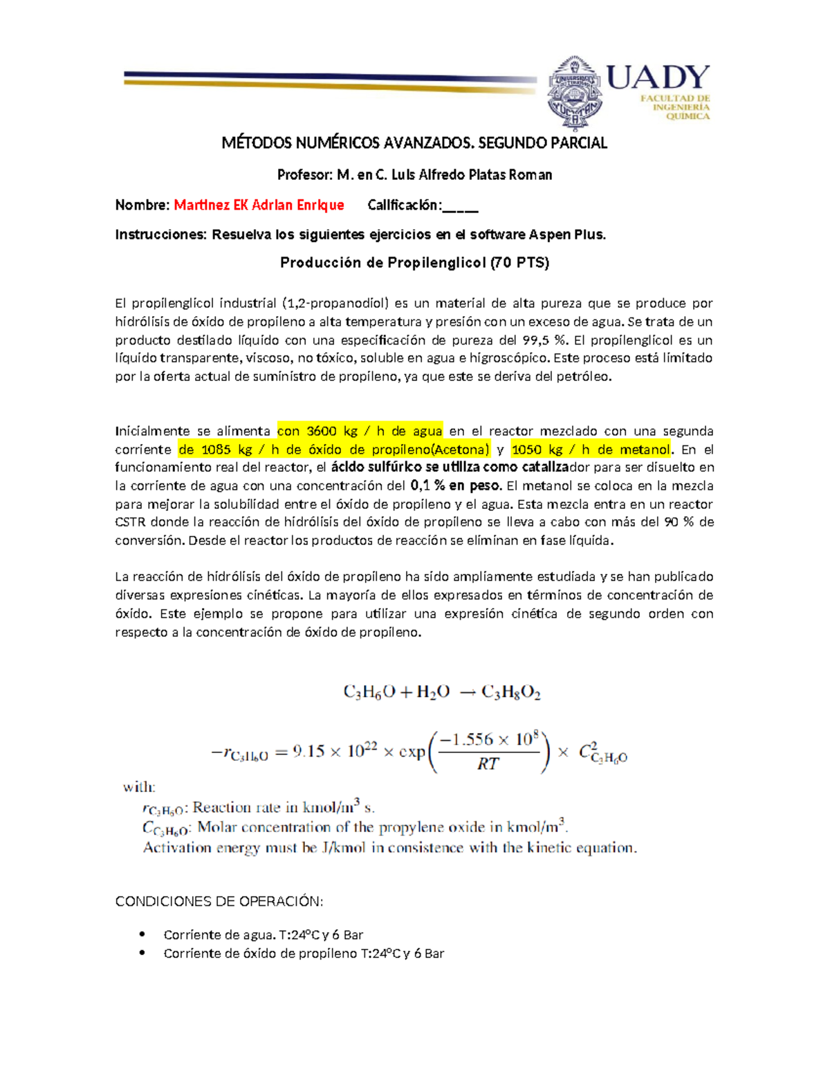 Métodos Numéricos Avanzados - Segundo Parcial - Examen Martínez (70 PTS) - Studocu