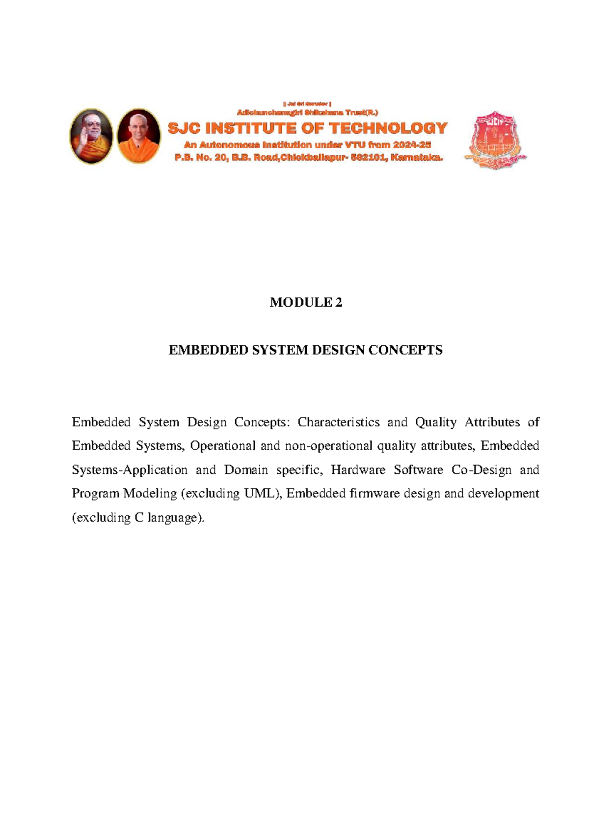 ESD Mod 2 Final Exam Notes: Embedded System Design Concepts - Studocu