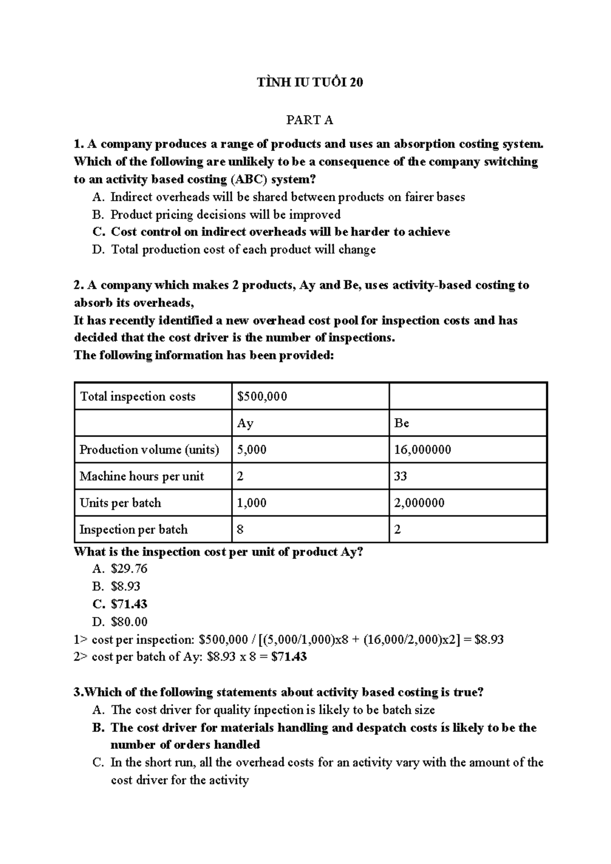 F5 Performance Management: Activity-Based Costing Insights and ...