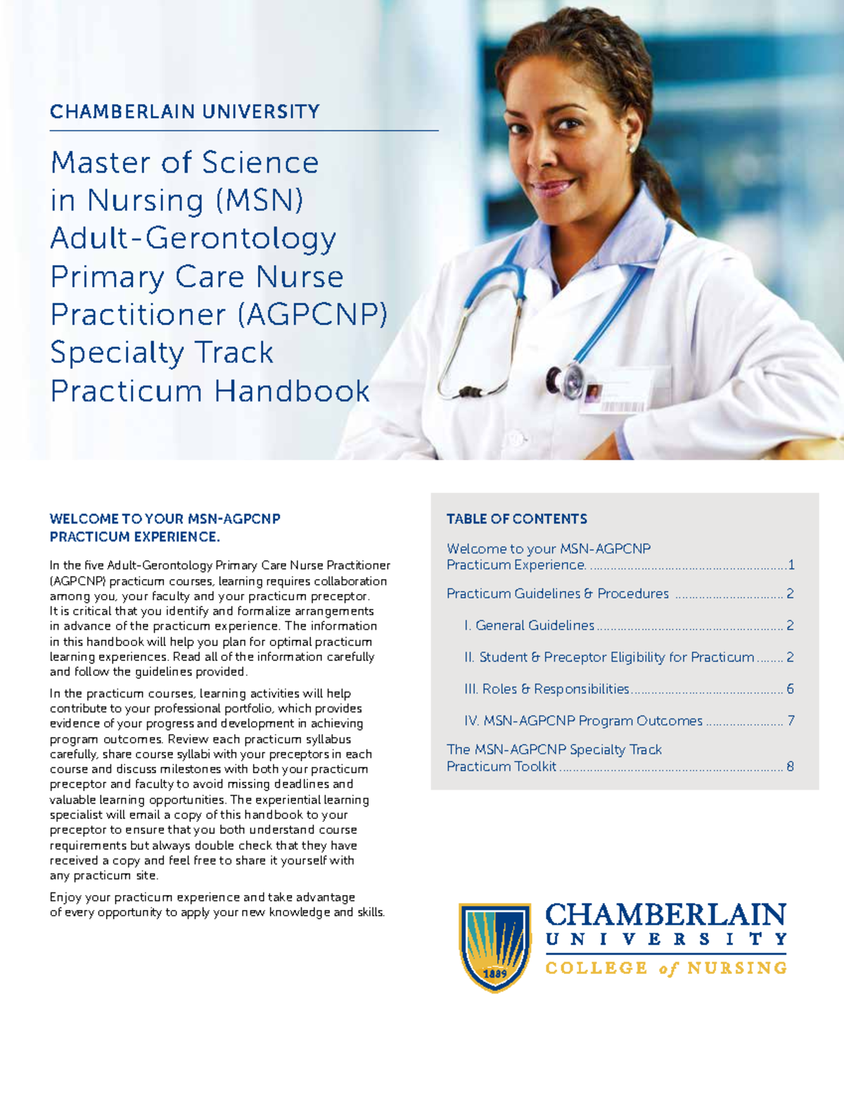 MSN-AGPCNP Practicum Handbook: Guidelines and Experience Insights - Studocu