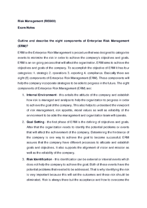 [Solved] What is a natural hazard - risk management (RMA1) - Studocu