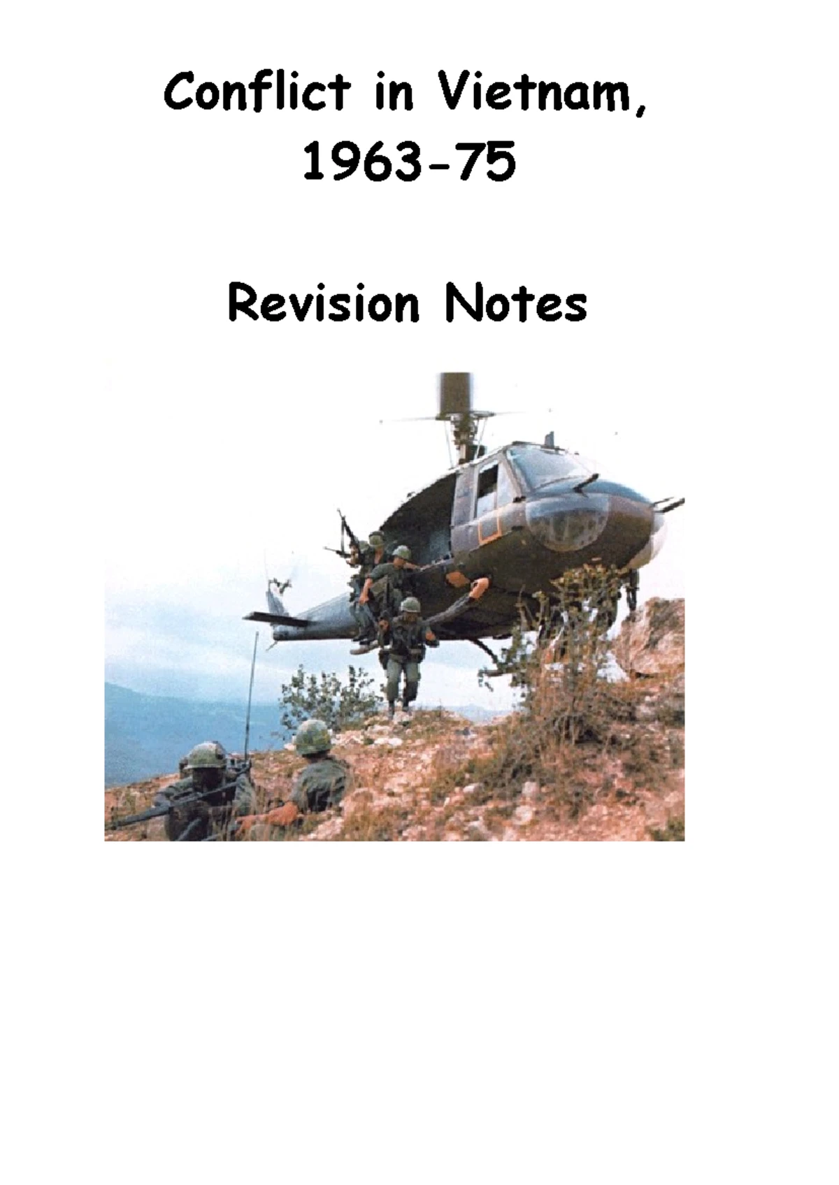 Vietnam Grade 12 History Notes: The Cold War and Vietnam War (By ...