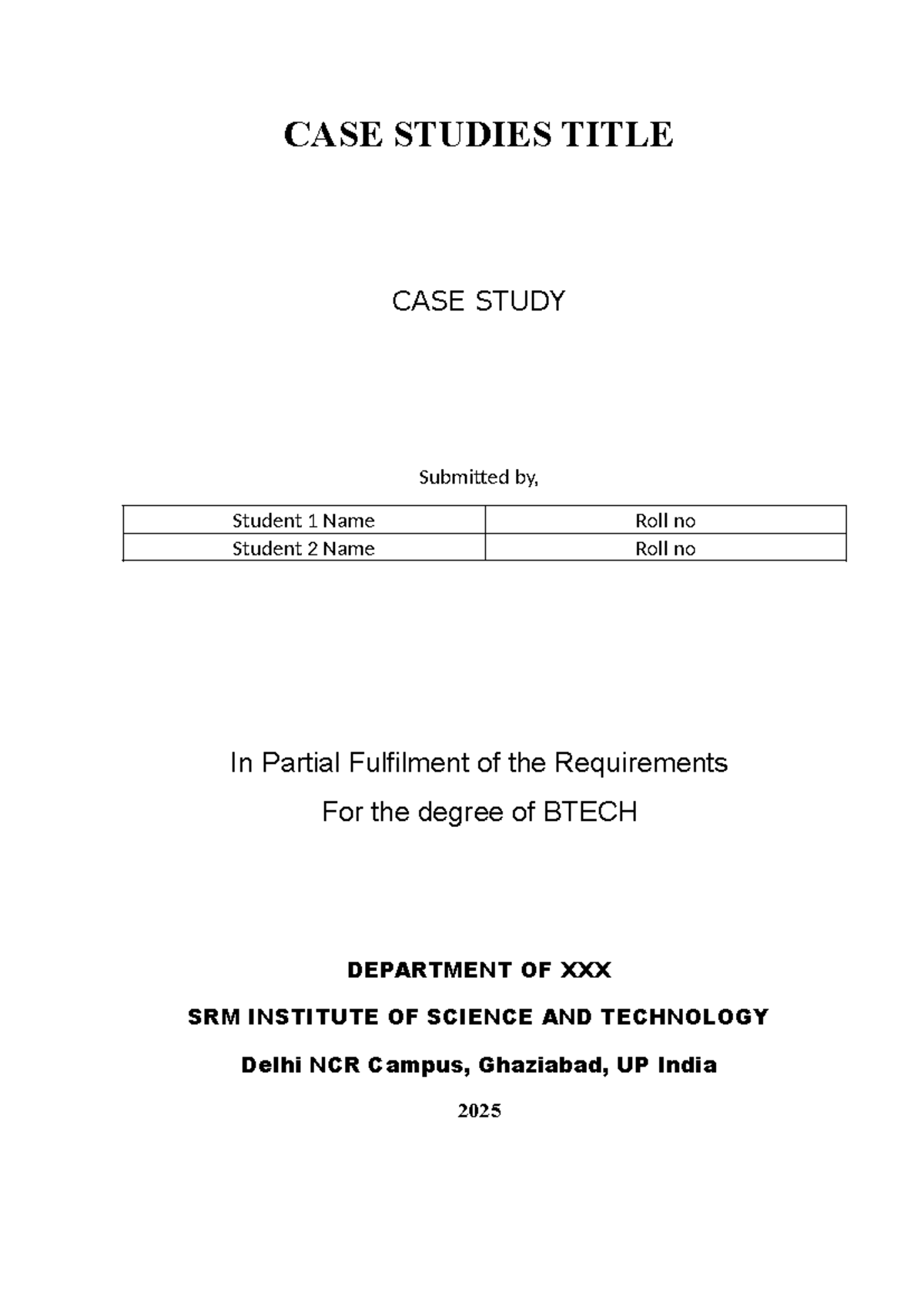 BTECH Case Study Template: Analysis on AP - Studocu