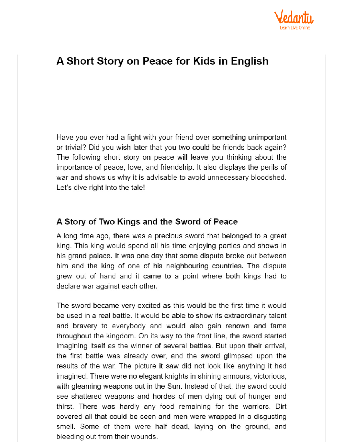 A Short Story - rgthy7i8i - Vedantu Learn LIVE Online A Short Story on ...