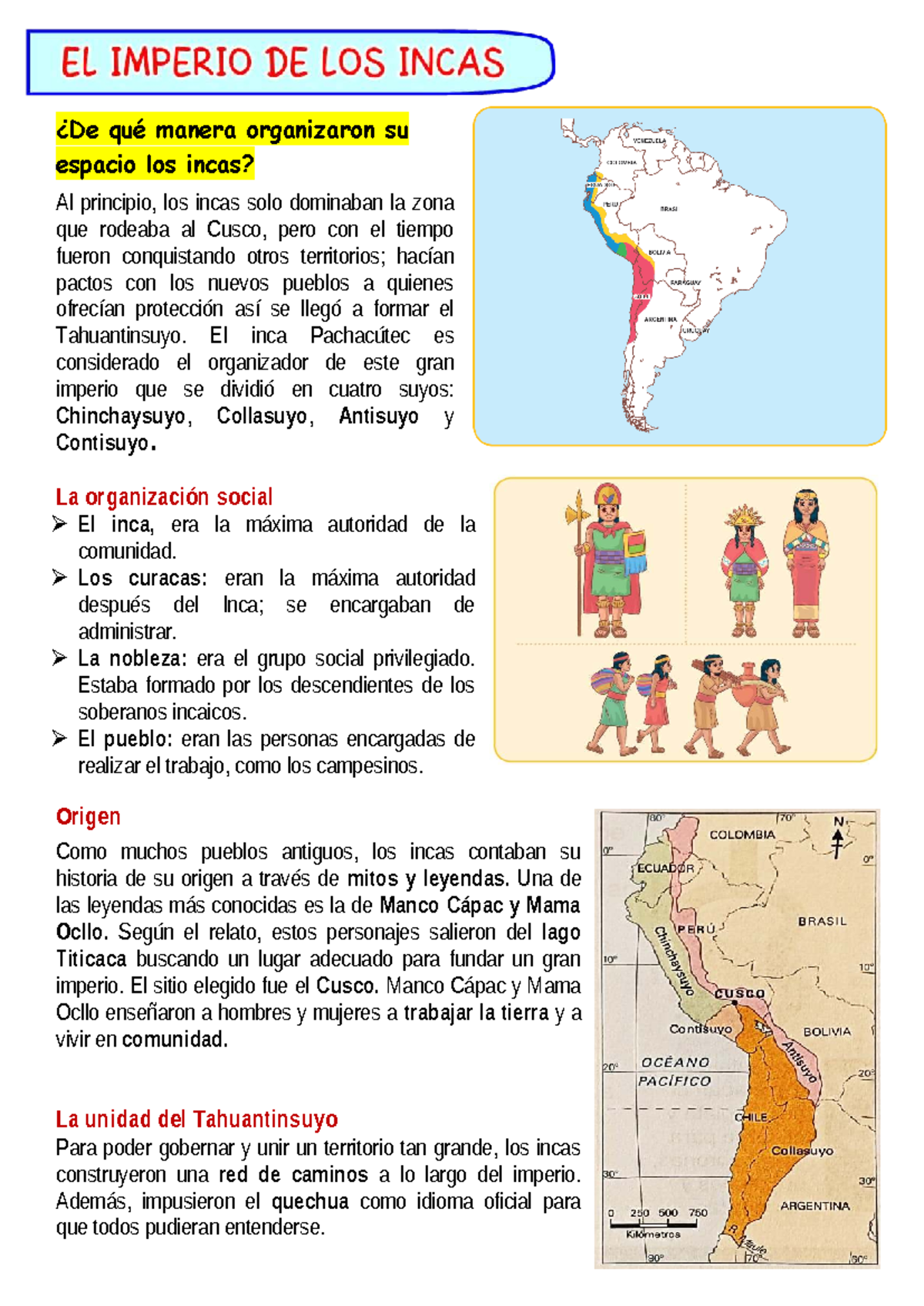 Organización y Conquista del Imperio Incaico - Ficha de Estudio - Studocu