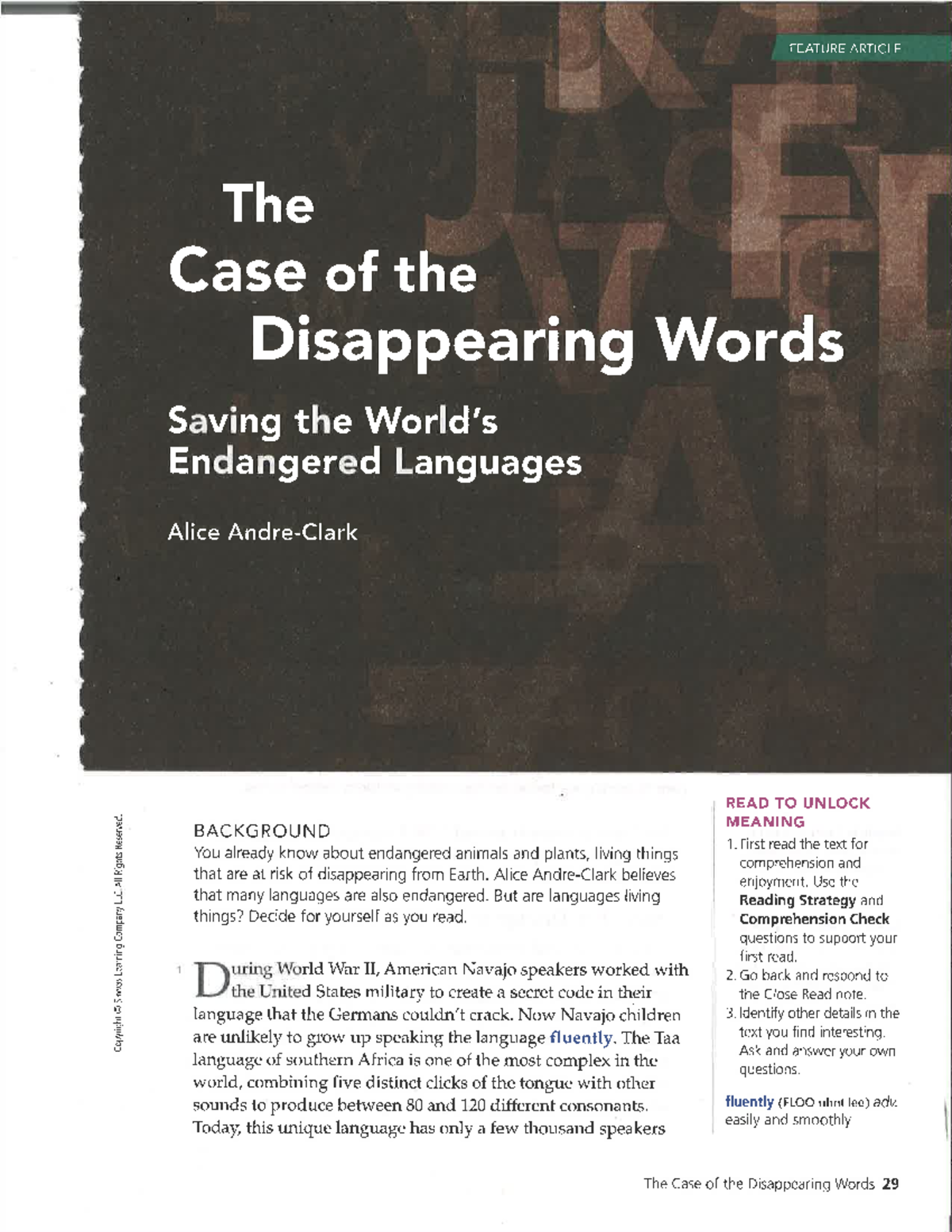 Case Study: The Disappearing Words and Endangered Languages - Studocu