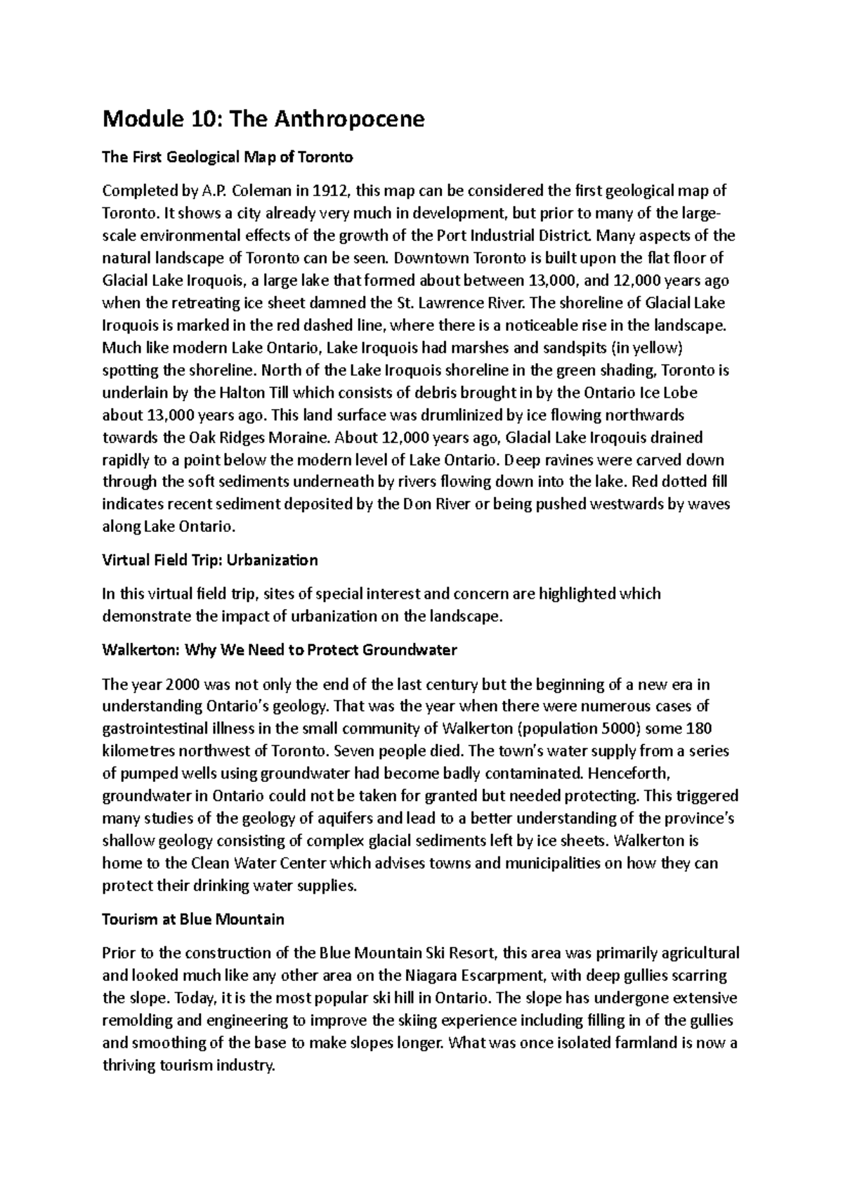 Module 10 - Lecture notes 10 - Module 10: The Anthropocene The First ...