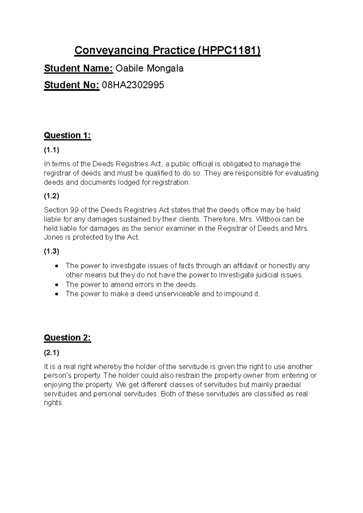 Conveyancing Practice Notes (HPPC1181): Key Concepts & Legal Framework ...