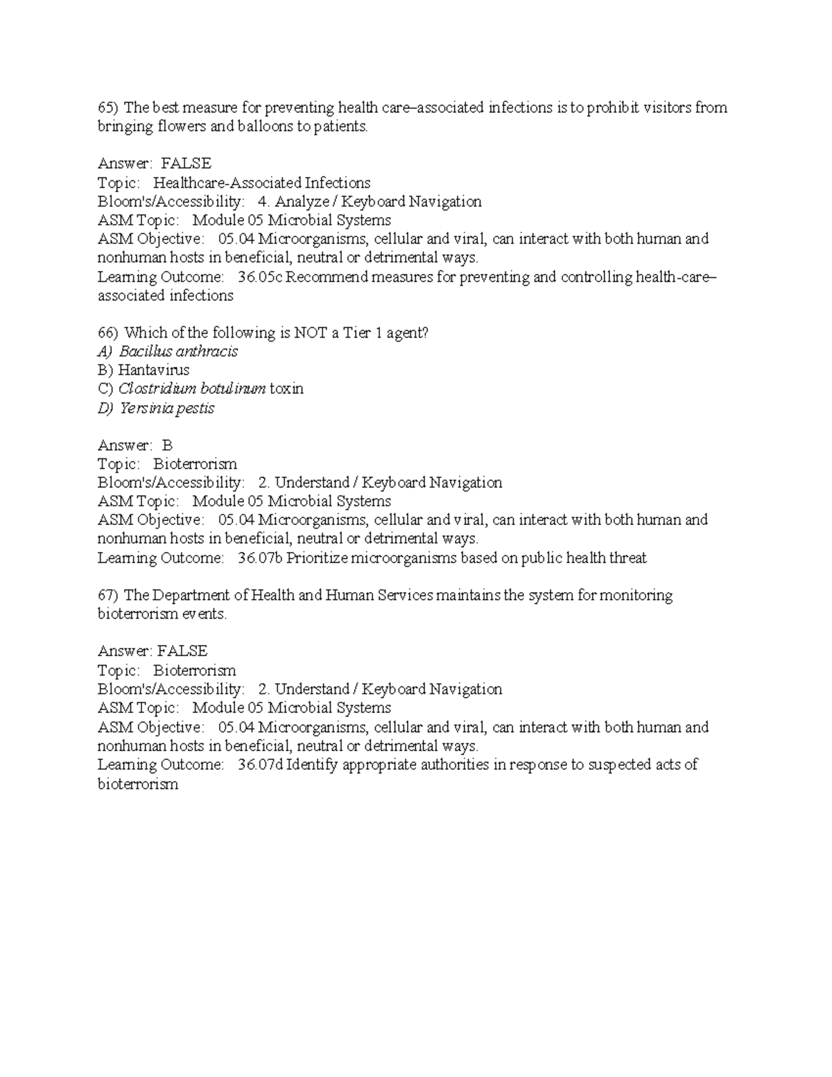Microbial Systems ASM: Test Bank for Prescott's Microbiology 12th Ed ...