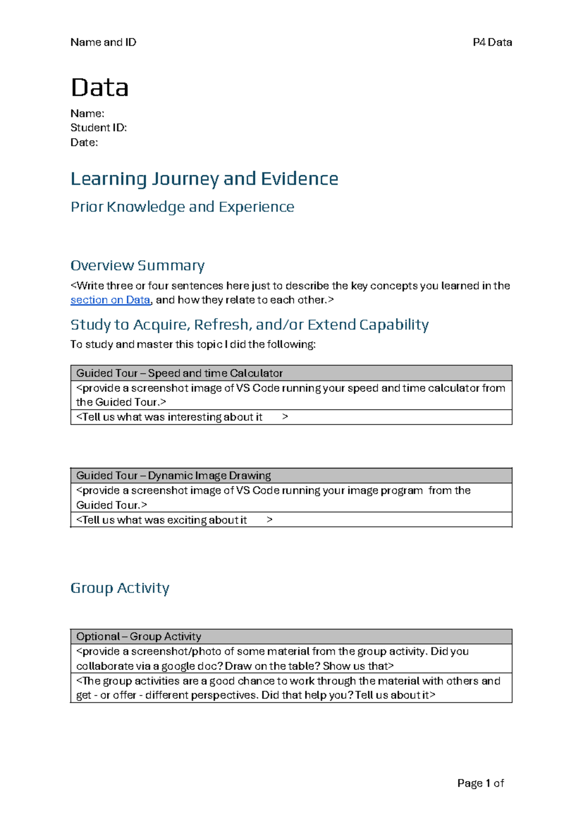 FIT1045 P4 Submission: Learning Journey & Key Concepts Summary - Studocu