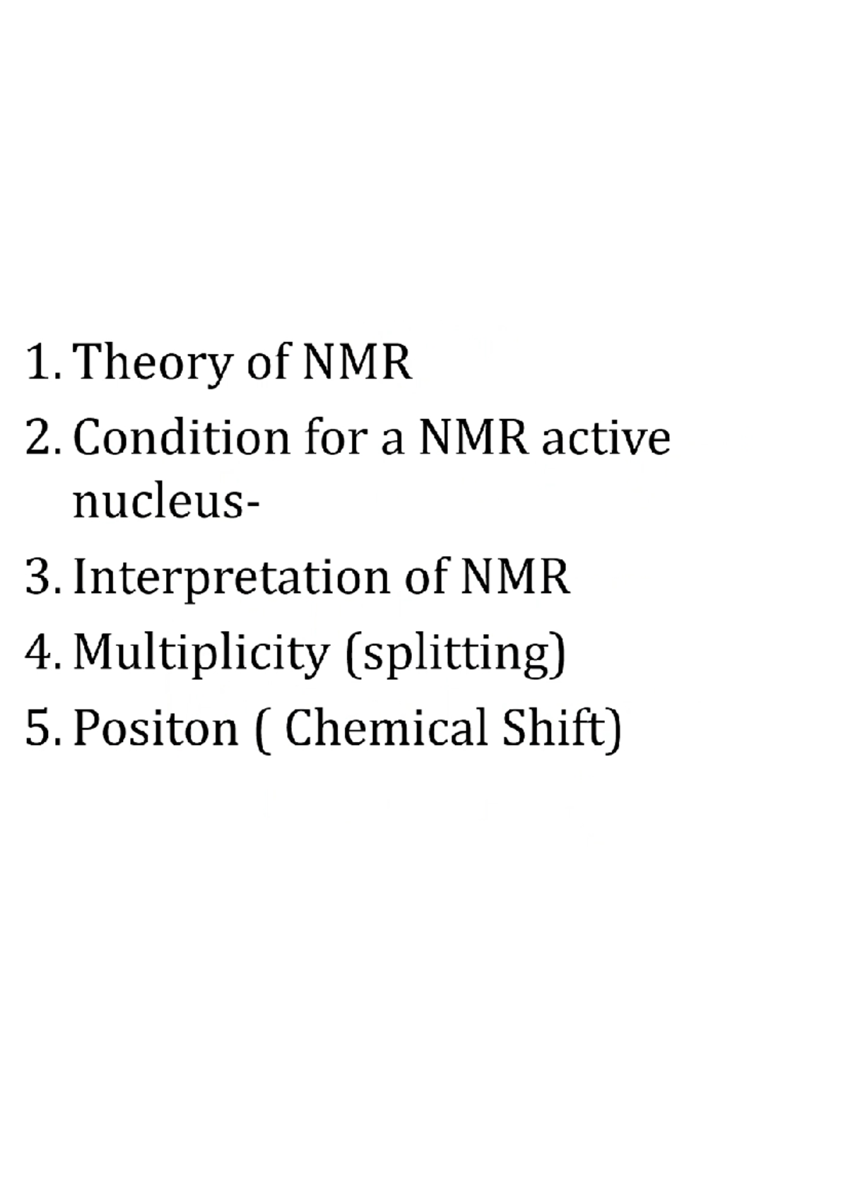 NMR Spectroscopy Study Notes - 14012023 - Studocu