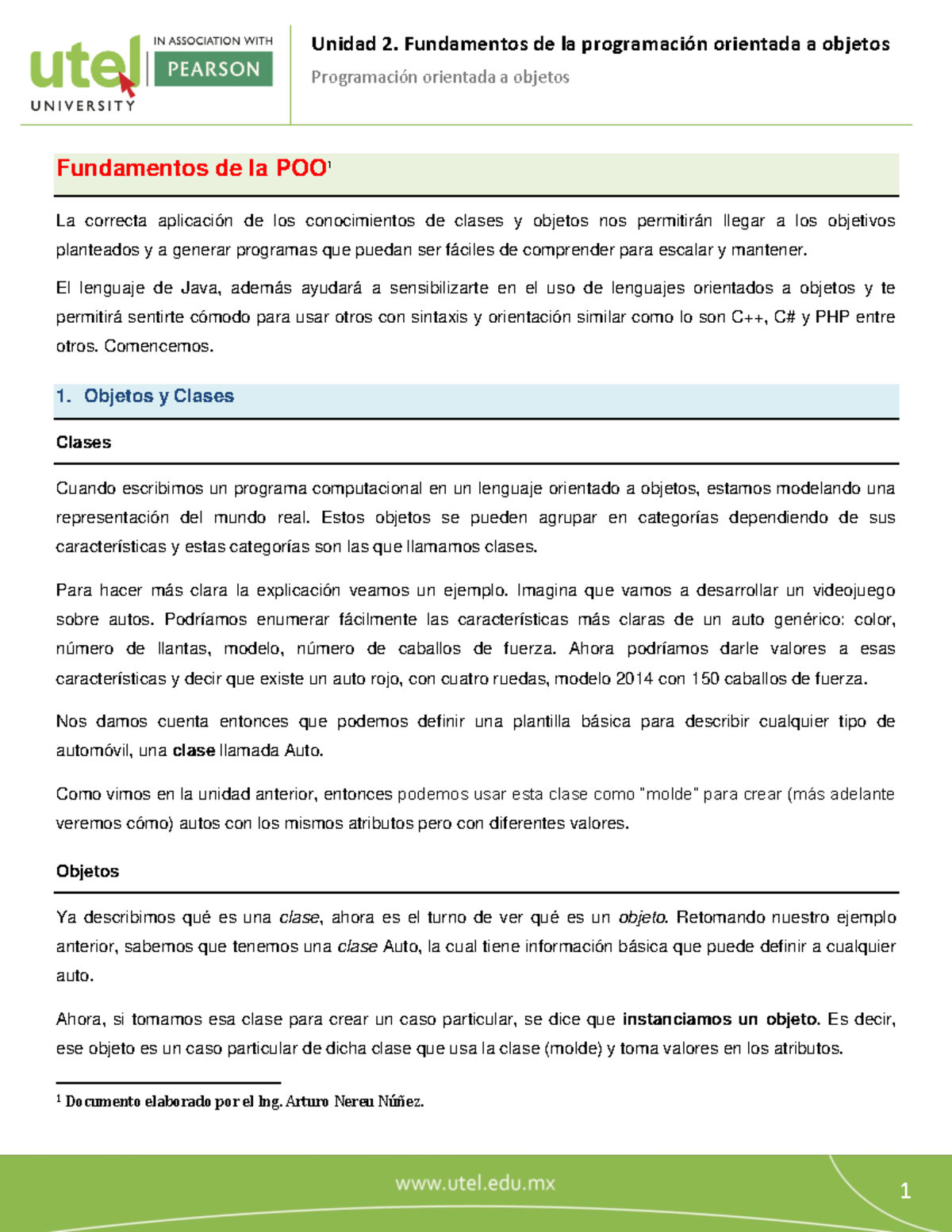 Fundamentos de POO en Java: Clases y Objetos Explicados - Studocu